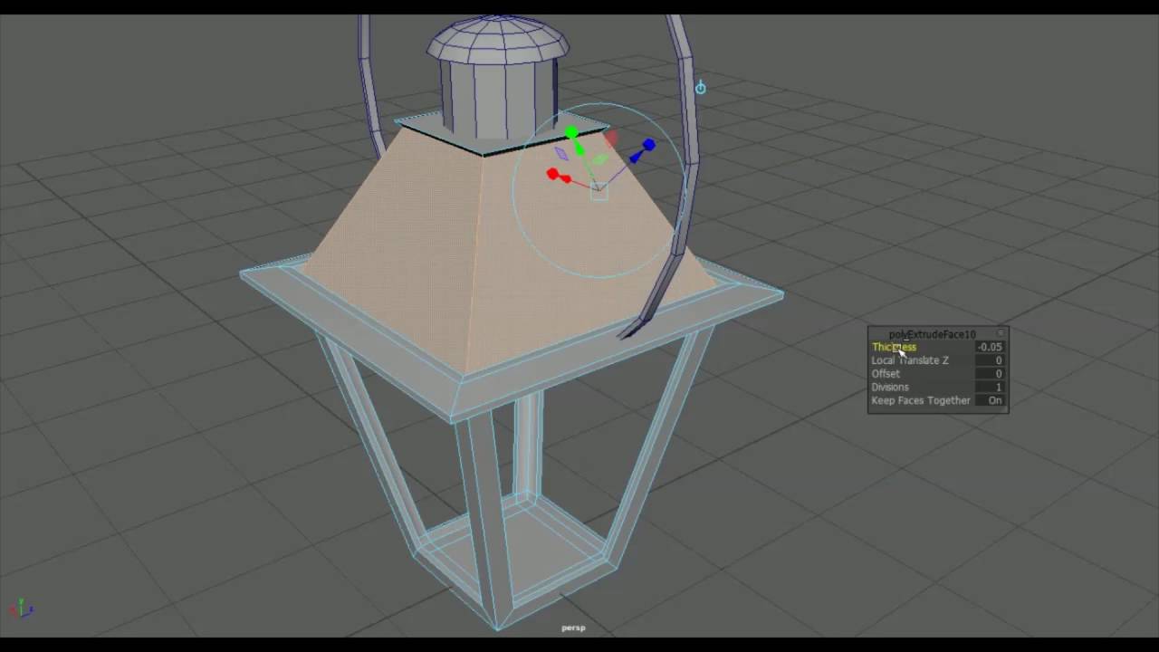 Maya Modeling: Simple French Quarter Lamp - YouTube