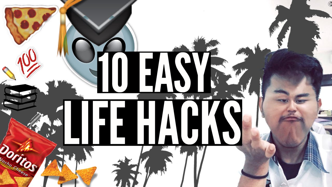 10 Easy Life hacks (Homework hack, hair hack, alarm hack, earphone hack ...