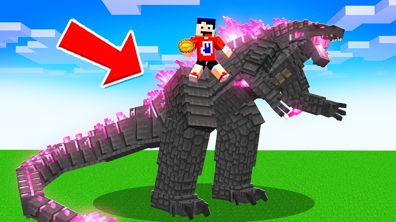 ADOTEI um GODZILLA BEBÊ e EVOLUI ELE no MINECRAFT! - YouTube
