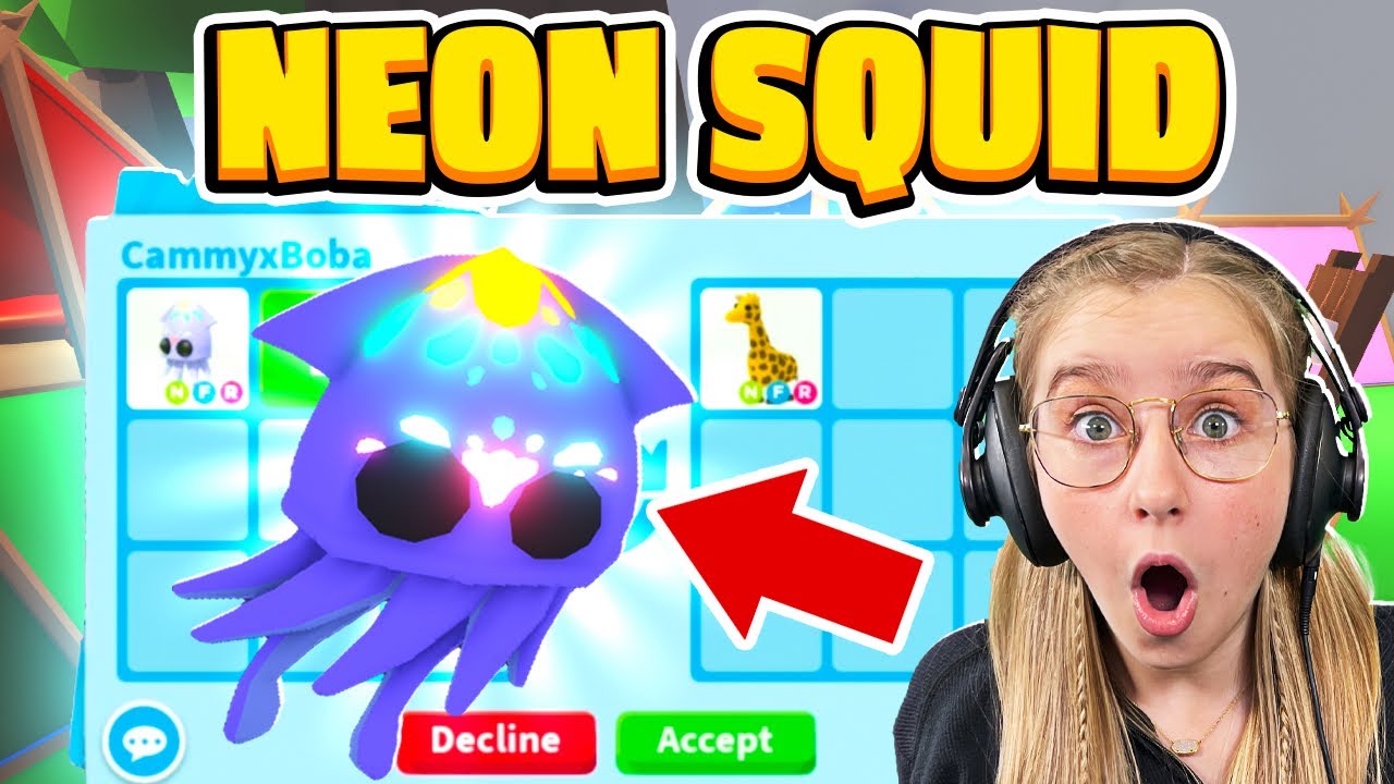 Cammy Makes a NEON SQUID!! We See What People Trade For It! Adopt Me ...