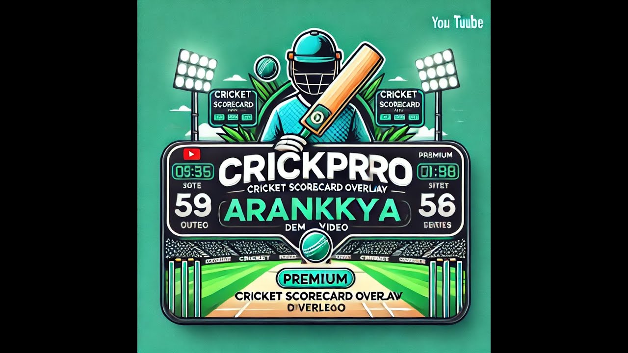 CrickPro Arankya: Advanced Cricket Scorecard Overlay Ticker Demo | Live ...