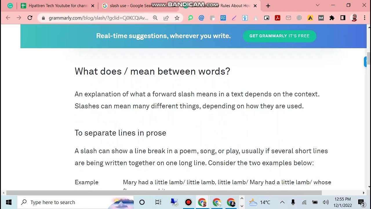 What Is Use Of Slash In Grammar/ 2022 - YouTube
