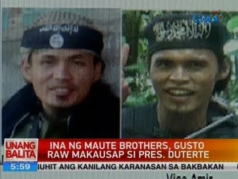 UB: Ina ng Maute brothers, gusto raw makausap si Pres. Duterte - YouTube