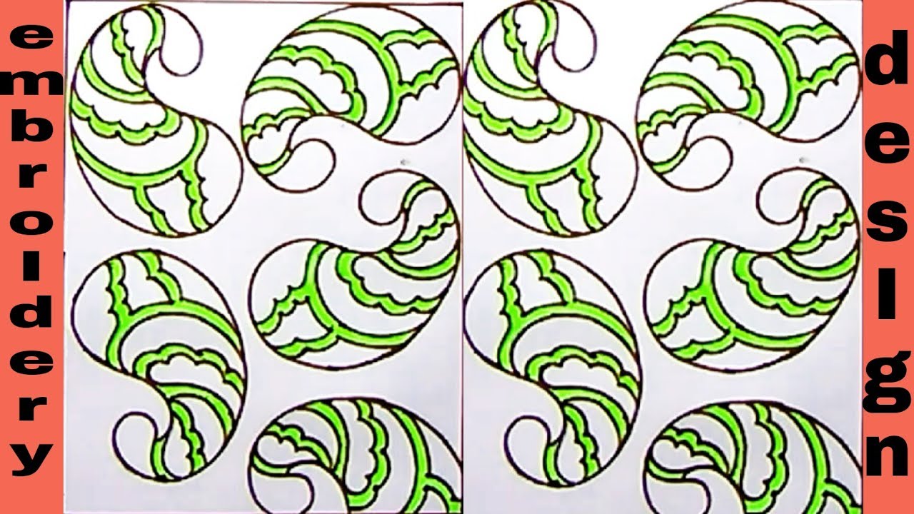 How to draw simple Paisley patterns for embroidery saree jaal designs ...