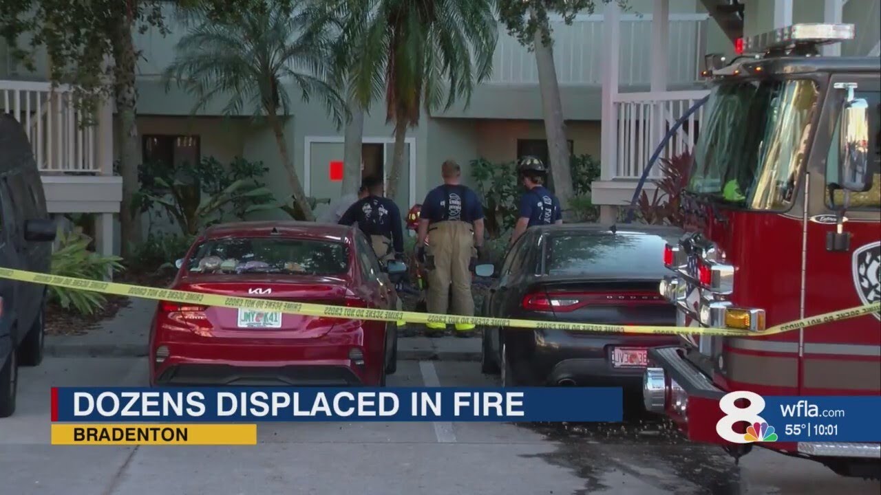 30+ displaced after fire spread through Manatee County apartment ...