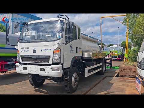 AWD All Wheel Drive 4x4 5000Liters Sewage suction truck Jurop Vacuum Pump Testing Before Delivery