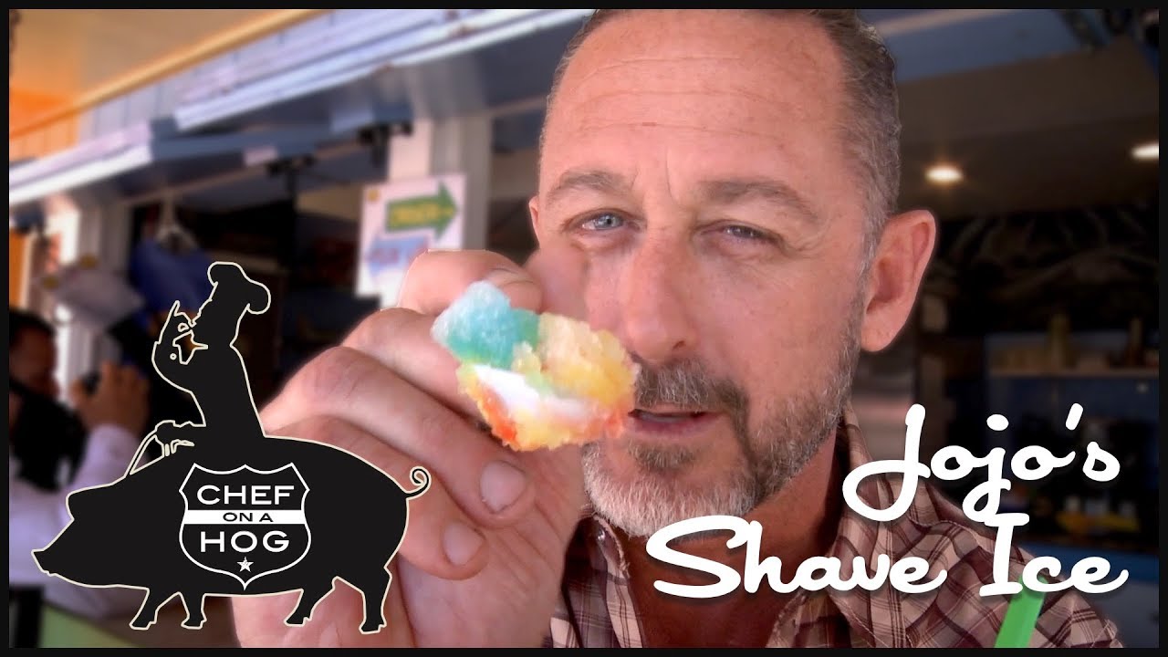 Chef on a Hog: JoJo's Shave Ice - A Sweet Hawaiian Treat - YouTube