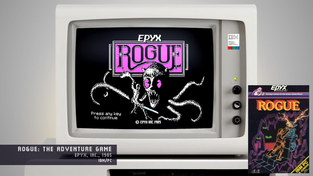 Rogue: The Adventure Game - Epyx, Inc., 1985 - IBM PC (4K) - YouTube