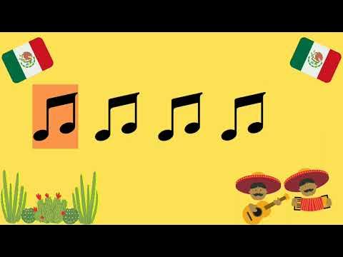 La Raspa (canción tradicional mexicana) ritmograma -musicograma fácil ...