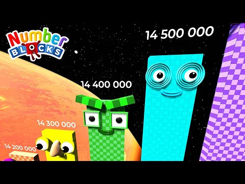Numberblocks 1000 to 15 MILLION Blocks Standing Tall - YouTube
