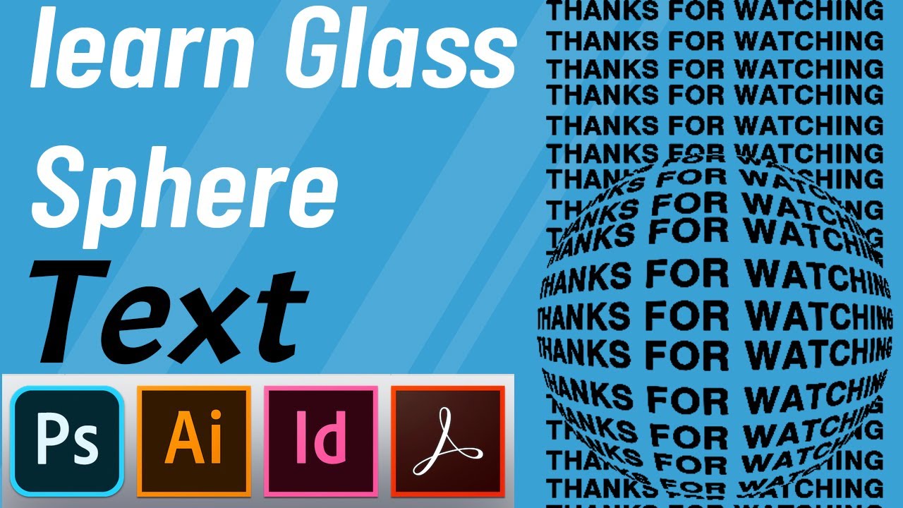 Learn Glass Sphere text floating typography in adobe photoshop | 2024 ...