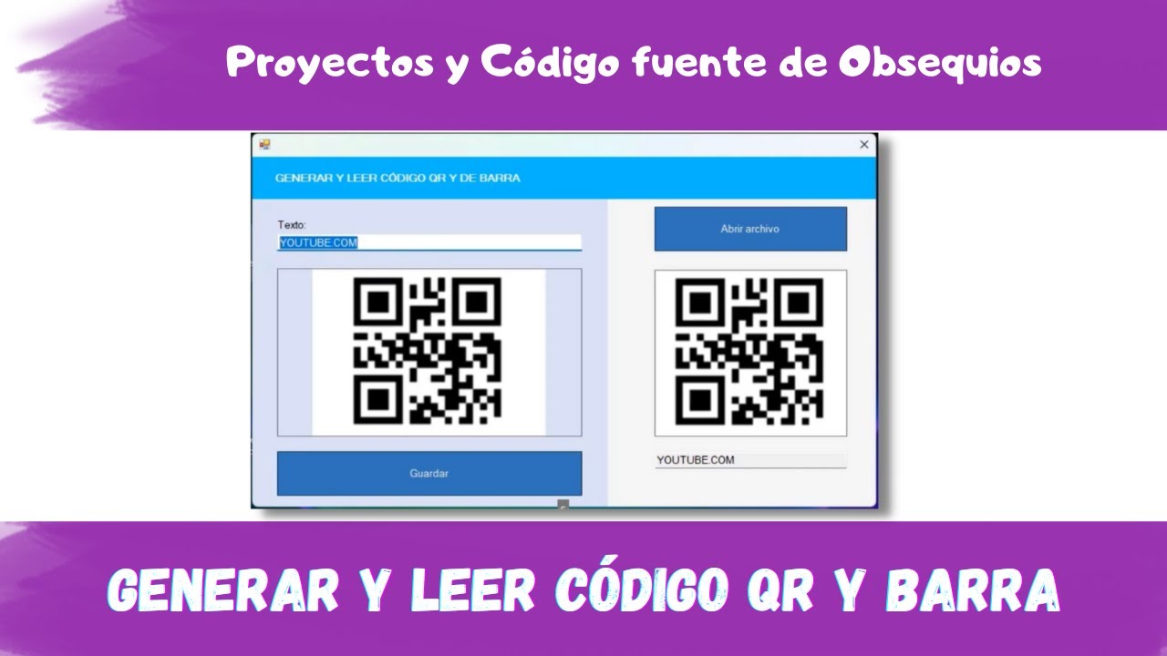 Generar y Leer Código QR y Barra - YouTube