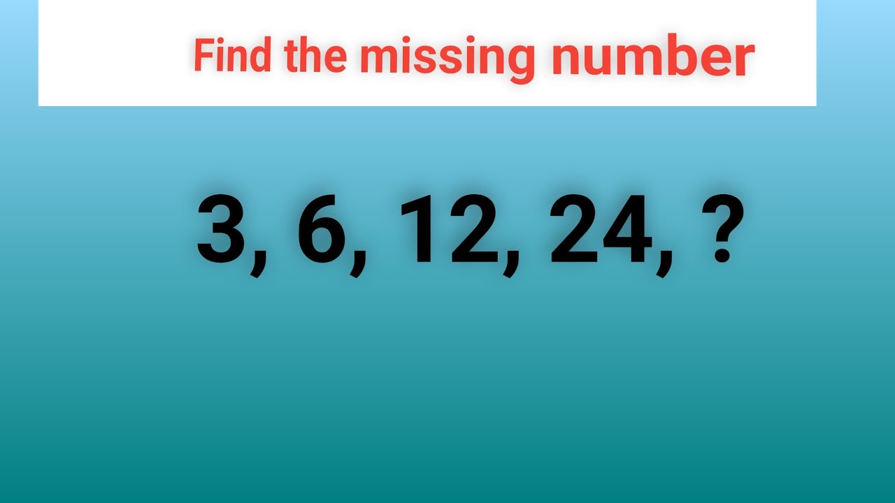  Cracking The Pattern 3 6 12 24 What s Next YouTube