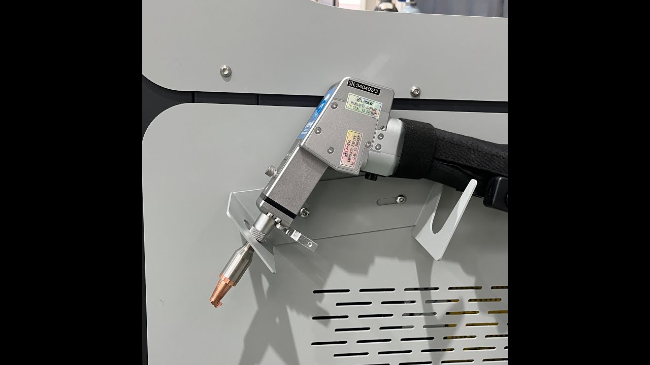 Qilin double axis swing laser welding machine - YouTube