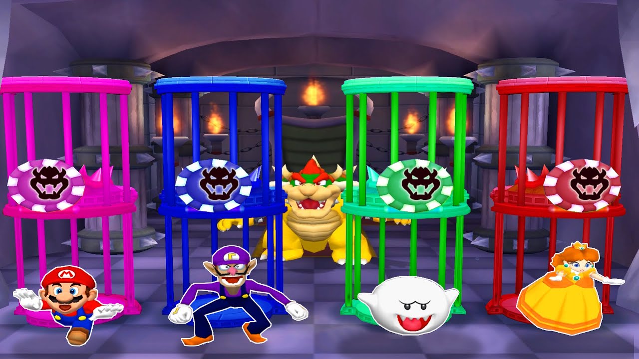 Mario Party 5 Minigames - Mario Vs Waluigi Vs Boo Vs Daisy (Master ...