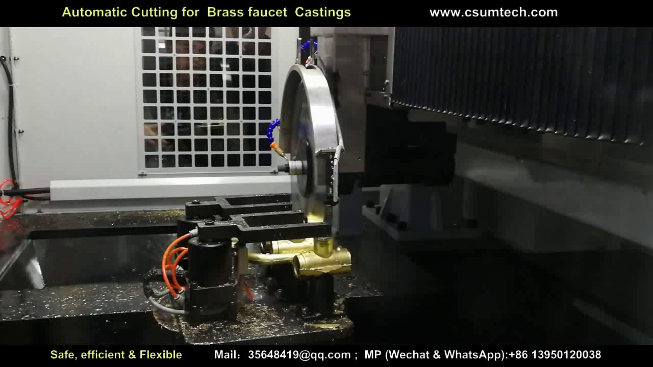 Automatic Cutting for Brass Faucet Castings - YouTube