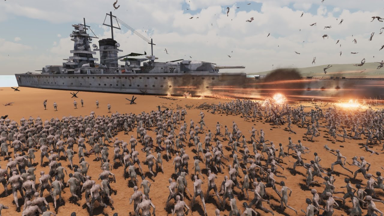 MODERN WARSHIP vs 1,000,000 ZOMBIES !! | Ultimate Epic Battle Simulator ...