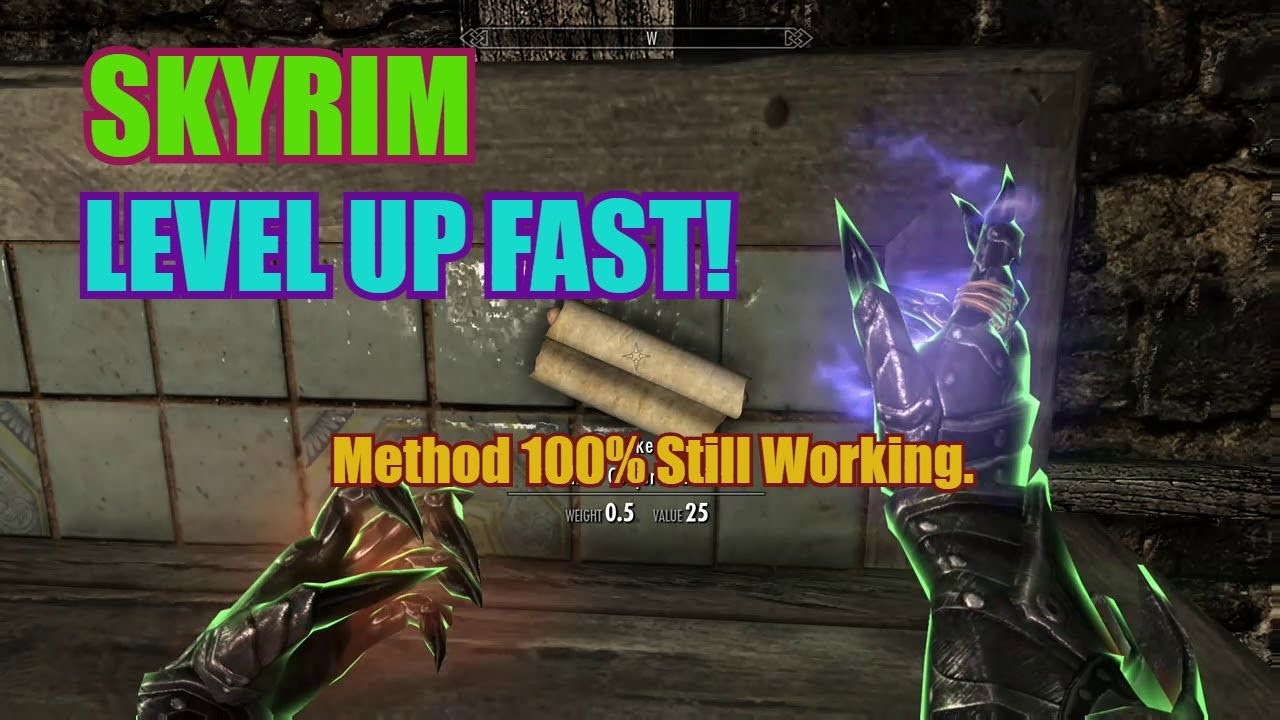 SKYRIM REMASTERED, Level Up Extremely Fast! - YouTube