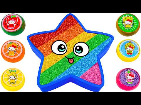ASMR Slime Video l How To Make Cute Rainbow Star Bathtub With Glitter Slime | Making By YoYo