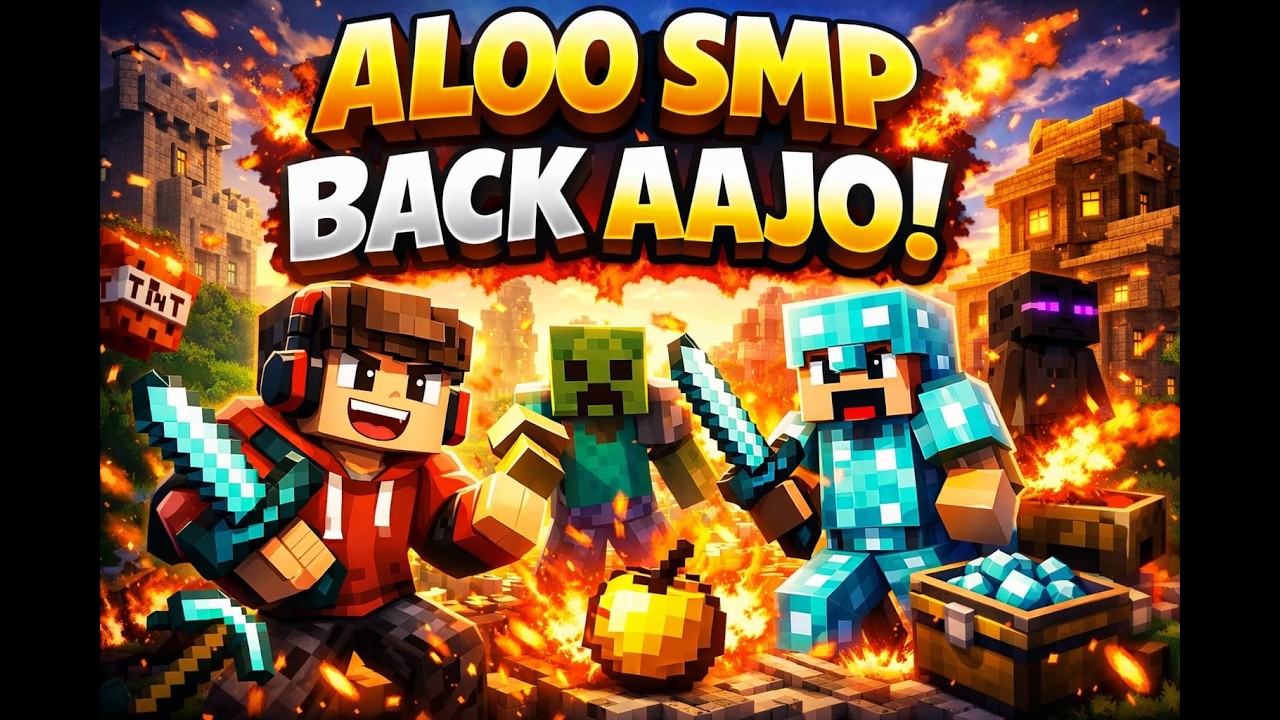 minecraft live aloo smp back live jaoo - YouTube