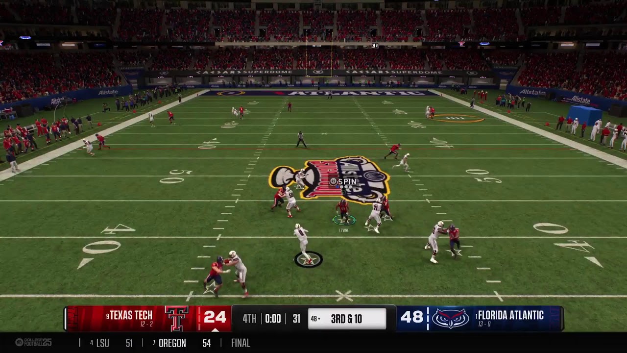 FAU #2 vs Texas Tech #9 -CFP Week 2-2039 - YouTube