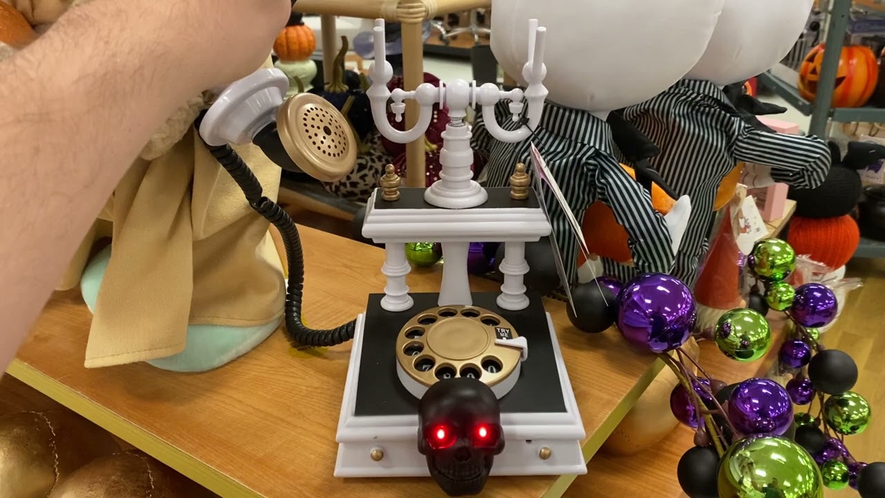 Haunted Antique Telephone - Black/White | Gemmy Halloween 2022 - YouTube