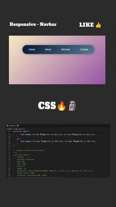 🚀 Responsive Navbar With Html Css Hovereffects Webdevelopment Coding
