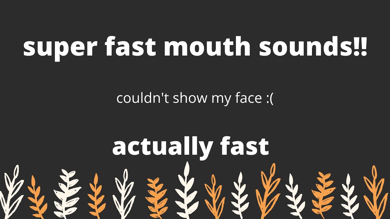 ASMR ⚡️ super fast and aggressive mouth sounds and inaudible whispering ...