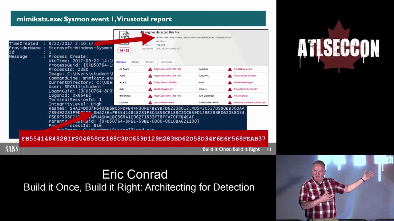 AtlSecCon 2019 Day 01 - Eric Conrad - Build it Once, Build it Right: Architecting for Detection ...