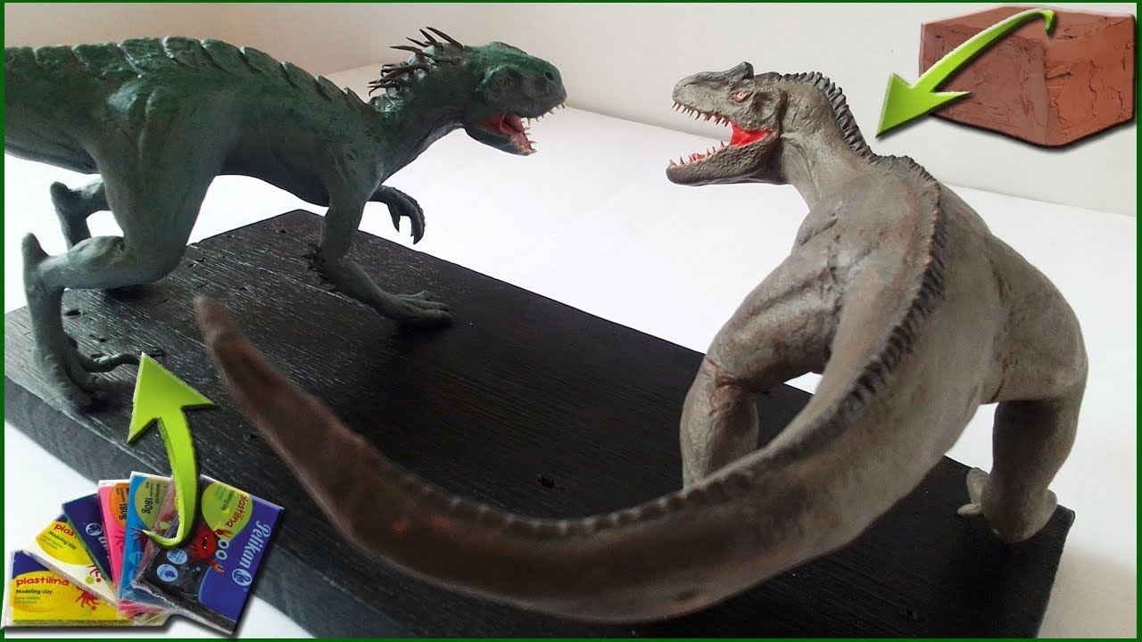 ALLOSAURUS VS SCORPIUS REX WITH CLAY/PLASTILINA. JURASSIC WORLD. - YouTube