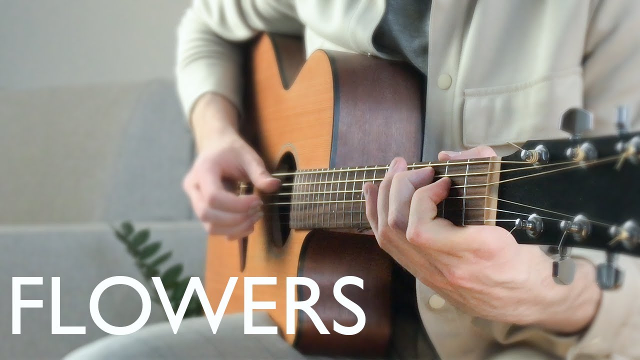 Miley Cyrus - FLOWERS | Fingerstyle Guitar Cover by Peter Borics Chords ...