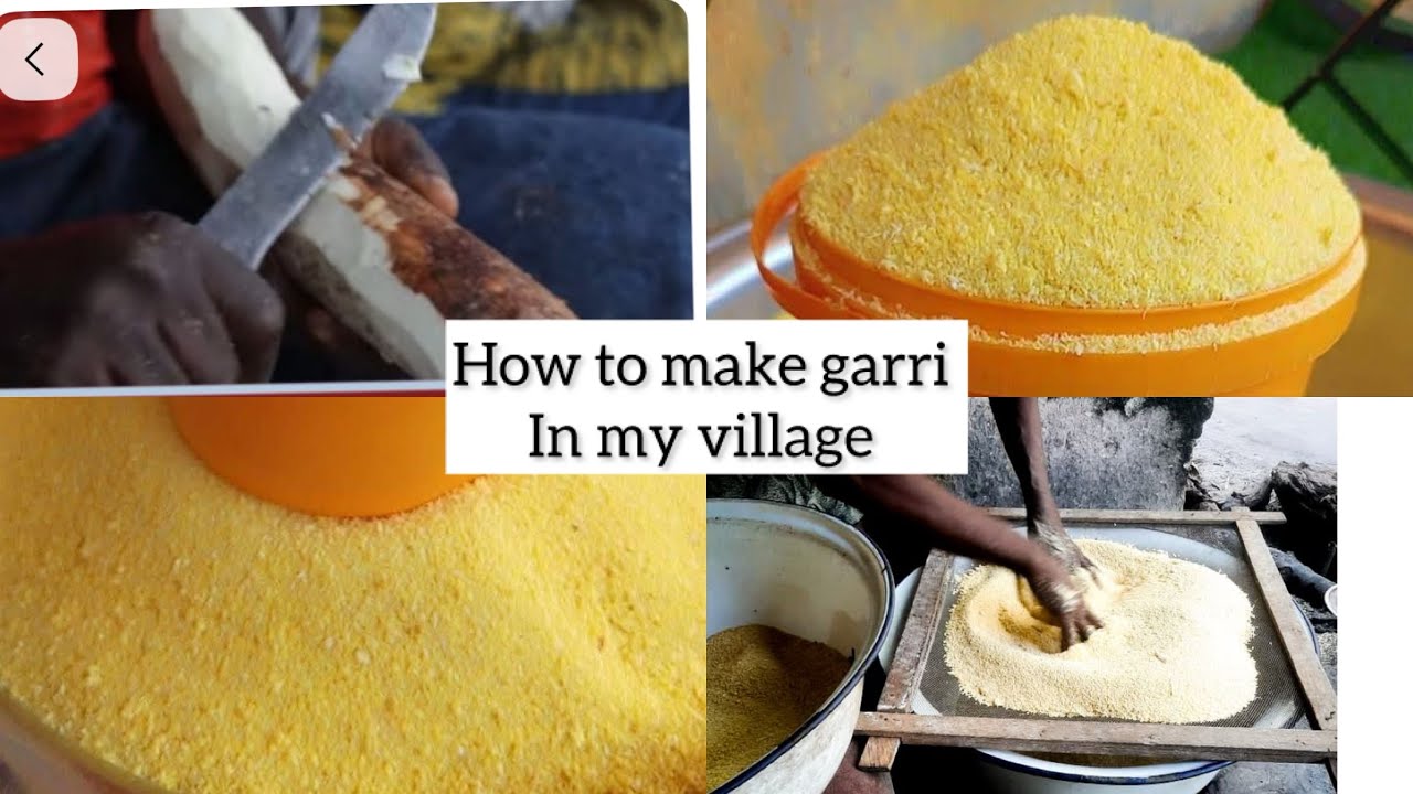 How to make Garri in my village - YouTube
