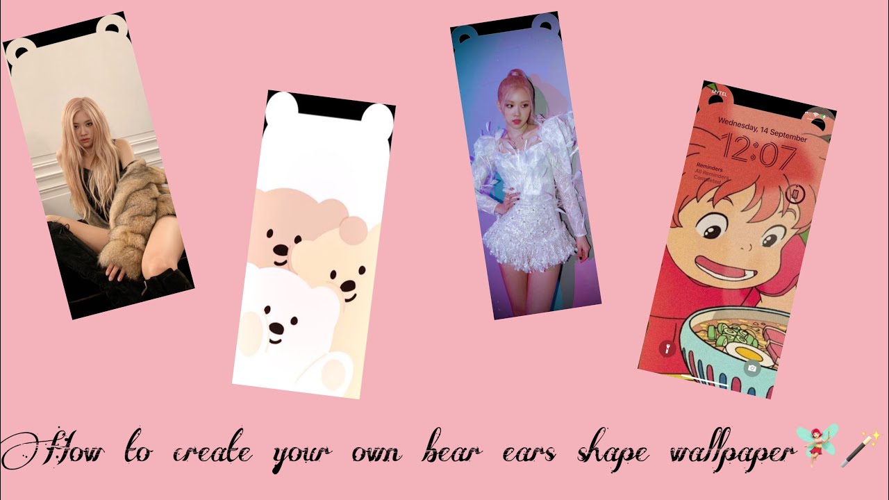 How to create your own bear ears shape wallpaper🐻🪄 - YouTube