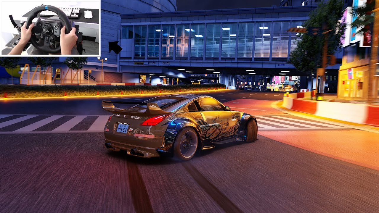 DK Nissan 350z - Shibuya Grid Night City Drift | Assetto Corsa - YouTube