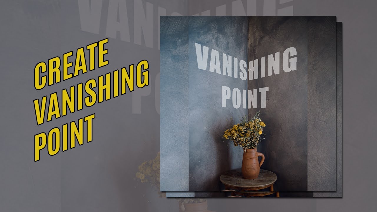 How to create Vanishing Point in Photoshop | Realistic Perspective Text ...