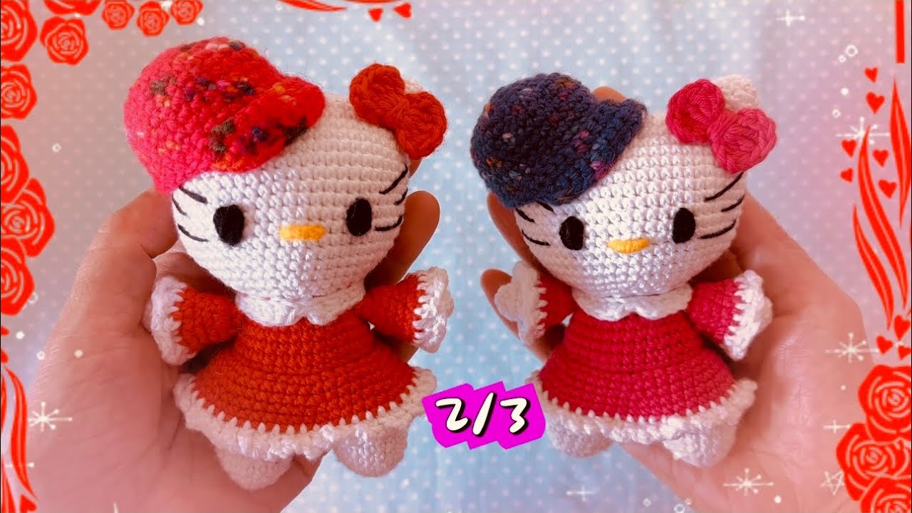 Crochet Hello Kitty amigurumi tutorial 2/3🩷how to crochet🛍️💖 - YouTube