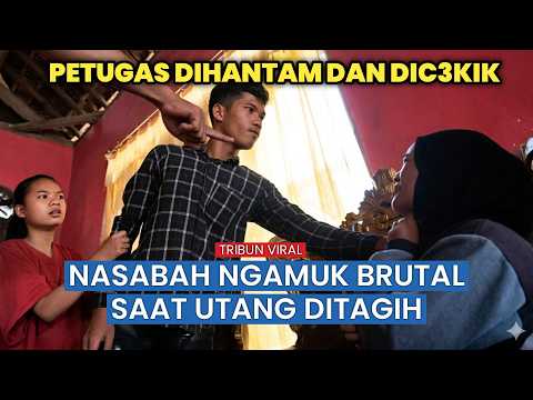 VIRAL DETIK-DETIK! Penagih Angsuran Jadi Korban Amukan Nasabah Emosi