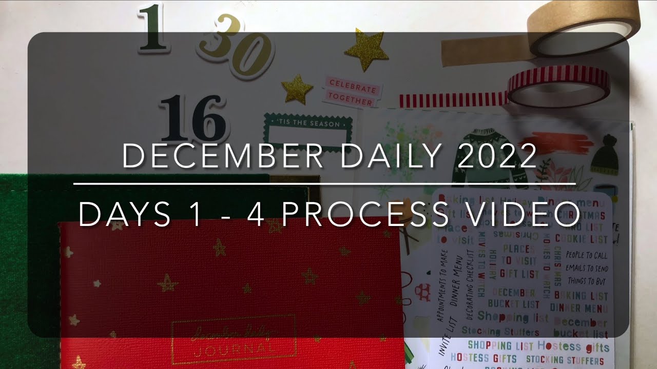December Daily 2022 | Days 1-4 Process Video | #DoneByDecember - YouTube
