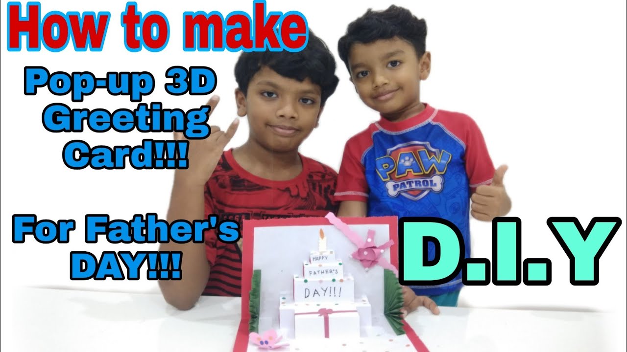3D Pop Up Card | Greeting Card | Father's Day special | Art and Craft ...