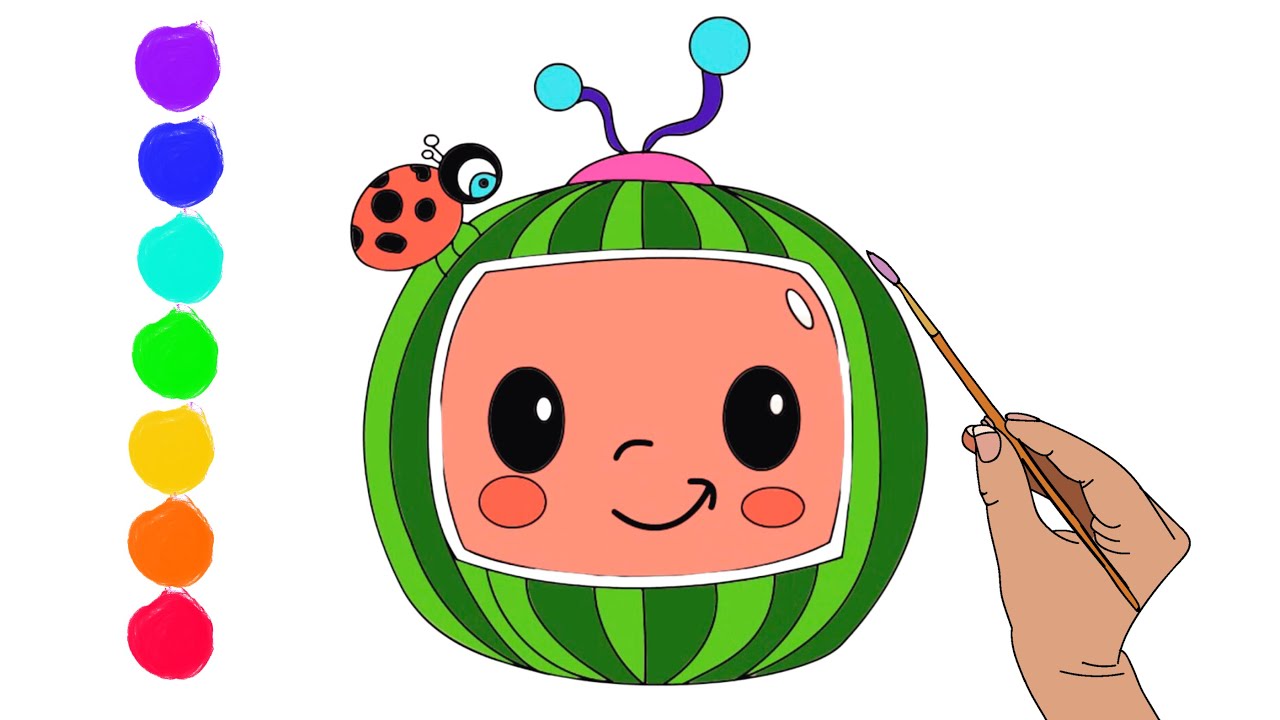 How to Draw & Color Cocomelon for Toddlers! Easy Step-by-Step Guide ...
