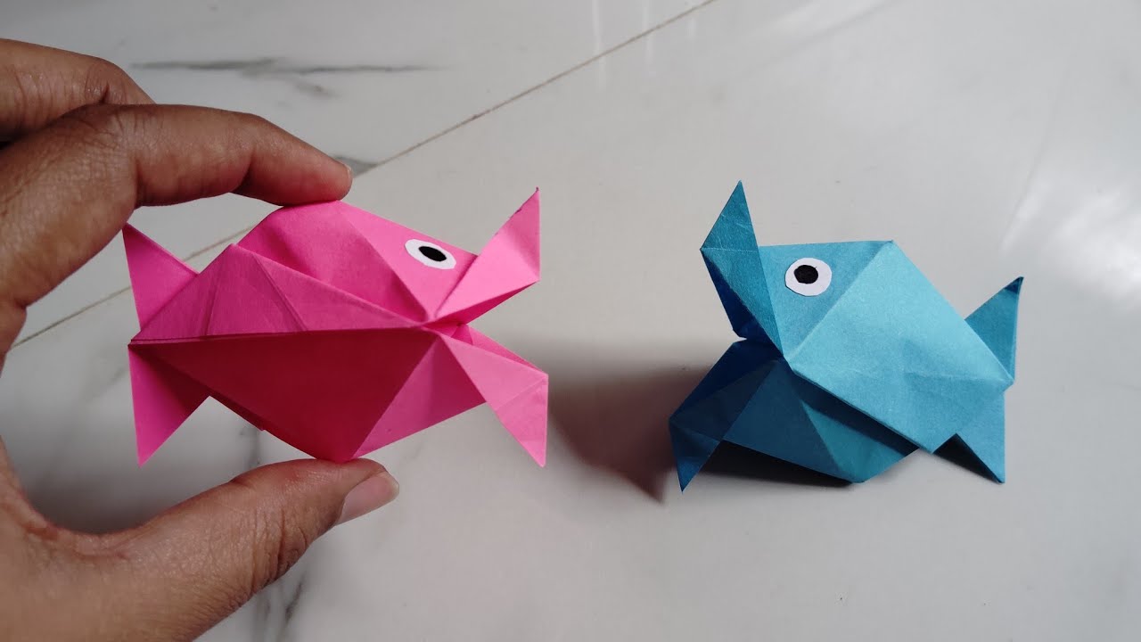 Make paper fish/ paper fish craft #papercraftdiy #papercraft #paperfish ...