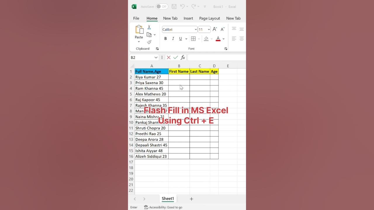 Flash Fill in Excel #SkillWavess #shorts #ytshorts #viralvideo #exceltips #exceltricks - YouTube