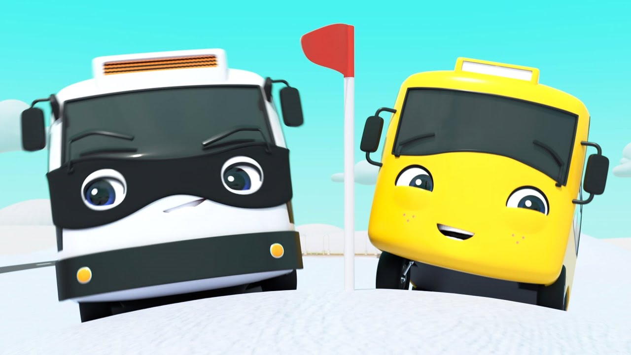 Snow Ball Fight! - Buster and Bandit Work Together! | Go Buster | Kids ...