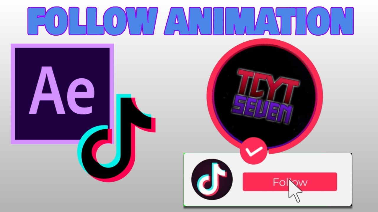 The BEST tiktok FOLLOW BUTTON tutorial in AFTER EFFECTS | Free Template ...