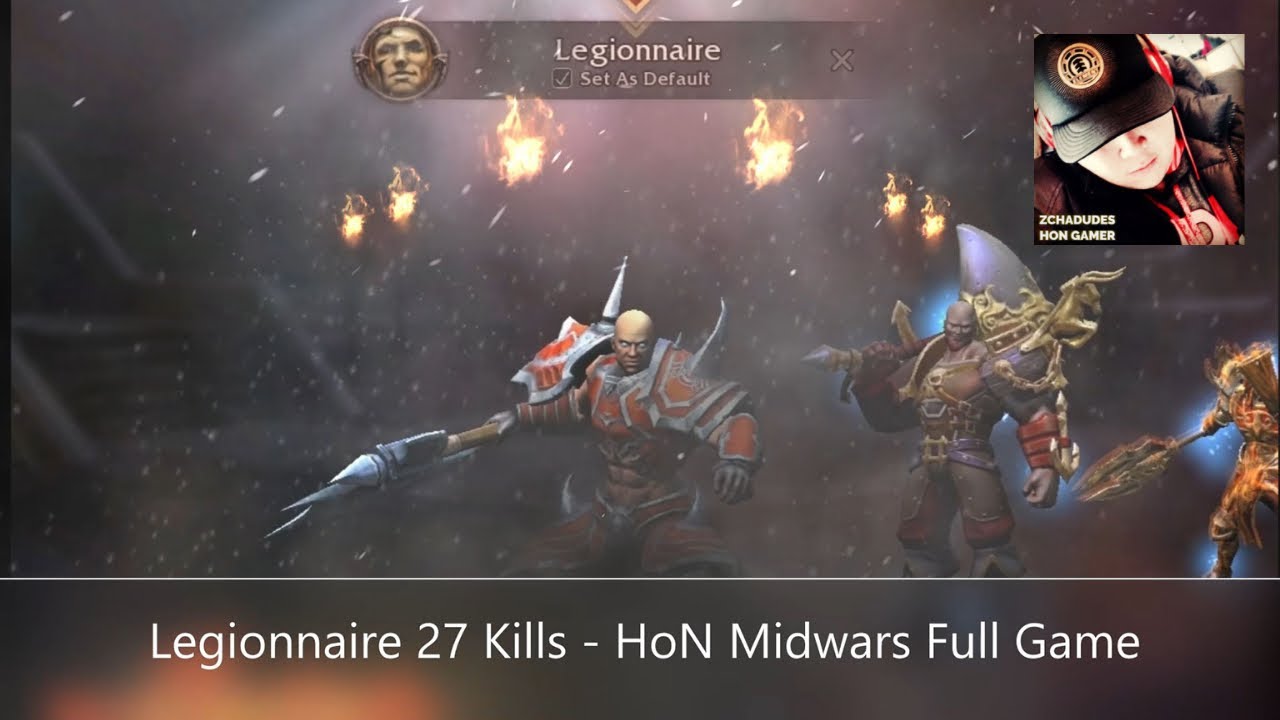 First time playing Legionnaire 27 Kills HoN Midwars Full Game - YouTube