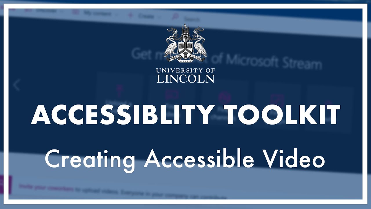 Creating Accessible Video: Accessibility Toolkit - YouTube