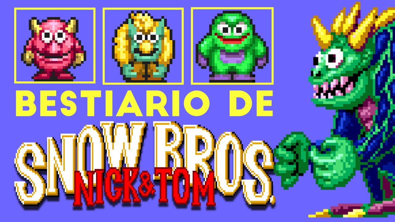 SNOW BROS: conoces a todos los enemigos del juego?? - YouTube