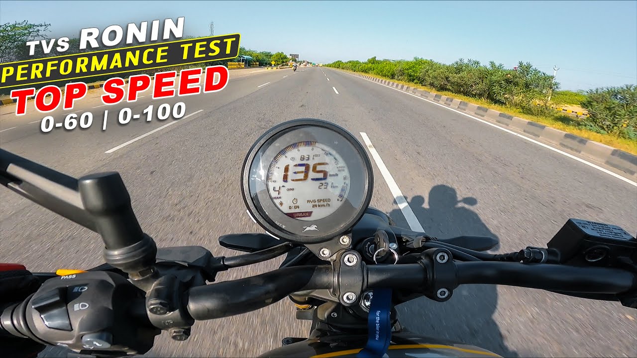 TVS Ronin 225 : Performance Test || Top Speed | 0 to 60, 0 to 100 | 1st ...