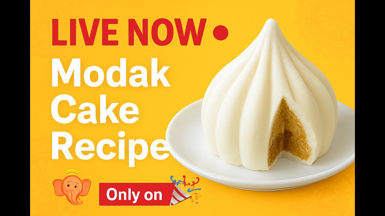 🚨 LIVE Now! Learn How to Make Modak Cake at Home 🍰 | Limited Time ...