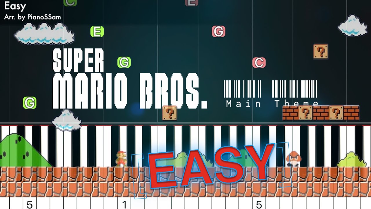 [Easy] Main Theme - Super Mario Bros | Piano Tutorial with Finger ...